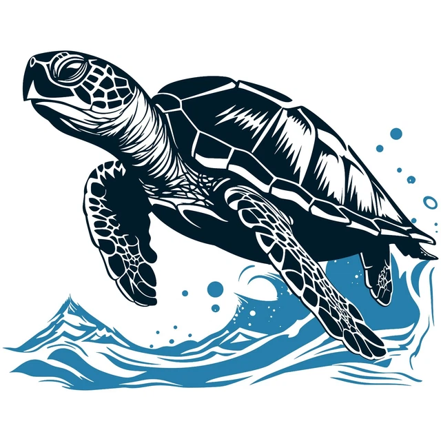 DOPASTICKER Sea Turtle Sticker Ocean Life Beach Summer Reptile Peaceful ...