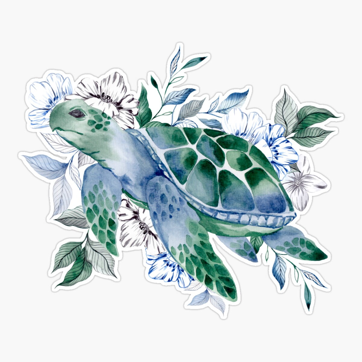 DOPASTICKER Sea Turtle Sticker, Phone Sticker Car Stickers, Birthday ...