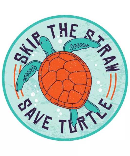 DOPASTICKER Sea Turtle Sticker Save The Planet Go Green Recycle Earth ...