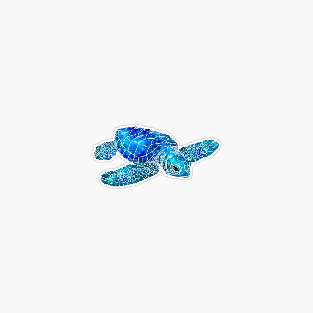 DOPASTICKER Sea Turtle Watercolor Art Sticker, Phone Sticker Car ...