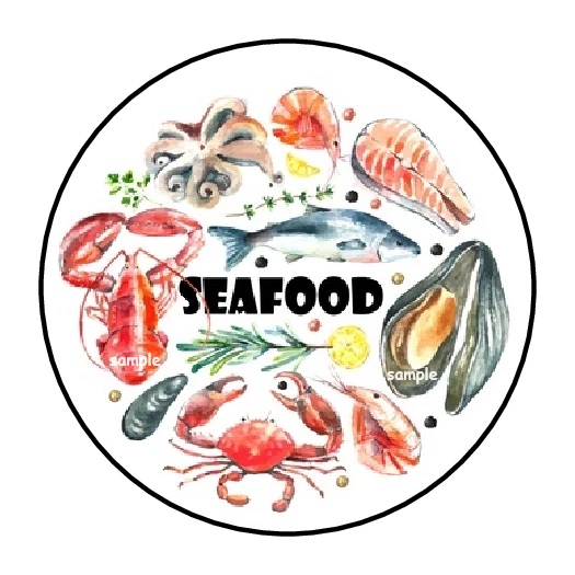 DOPASTICKER Seafood Stickers Phone Decal Water Bottle Stickers, Cars ...
