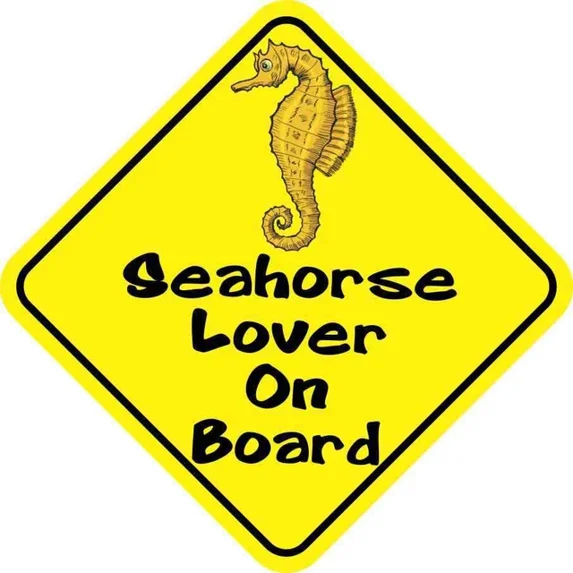 DOPASTICKER Seahorse Lover On Board Sticker Phone Sticker, Latop ...