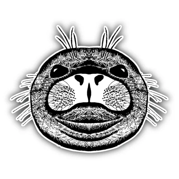 DOPASTICKER Seal Head Sketch Sticker Decal Phone Decal Water Bottle ...