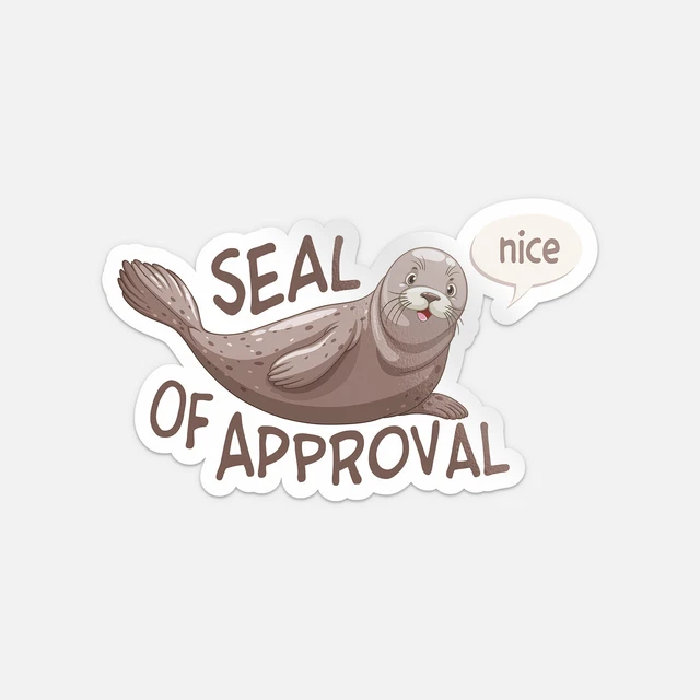 DOPASTICKER Seal Of Approval Sticker Decal Phone Decal Water Bottle ...