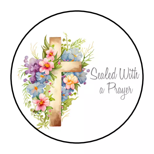DOPASTICKER Sealed With A Prayer Stickers Envelope Seals Labels ...