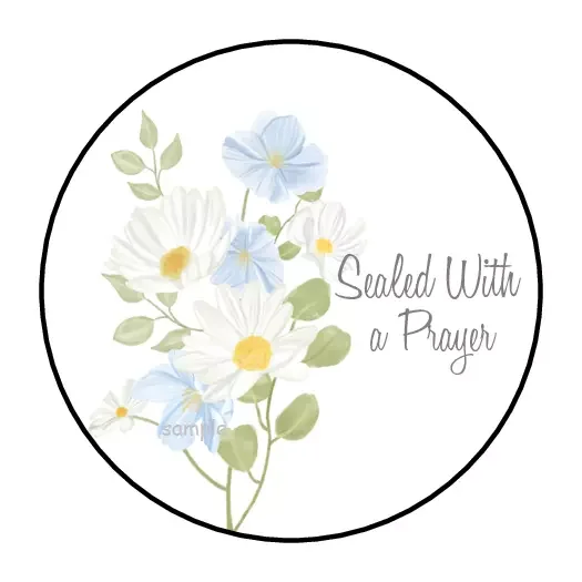 DOPASTICKER Sealed With A Prayer Stickers Daisies Floral Phone Decal ...
