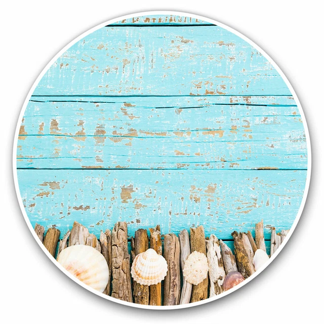 DOPASTICKER Seaside Drift Wood Sea Shells Cool Gift Decorative Laptop ...