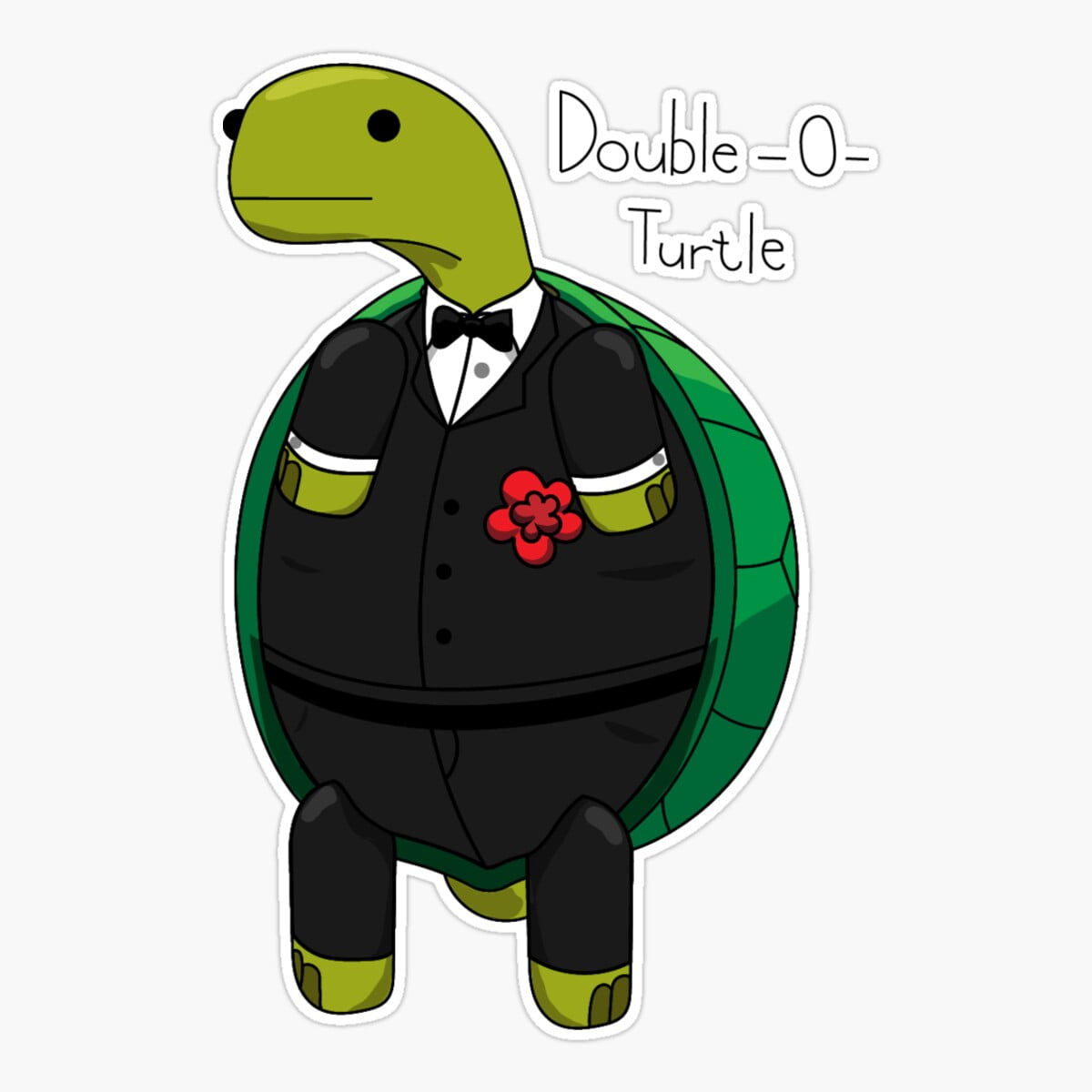 DOPASTICKER Secret Agent Tortoise Sticker, Phone Sticker Car Sticker ...