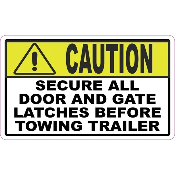 DOPASTICKER Secure Latches Before Towing Trailer Sticker Truck Vehicle ...