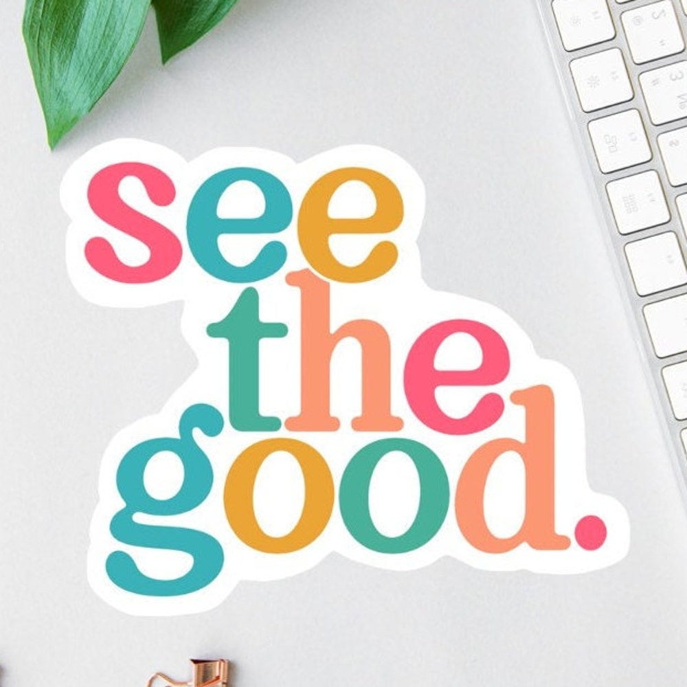 DOPASTICKER See The Good Sticker, Jesus Stickers Laptop, Water Bottle Label, Rainbow Sticker ...