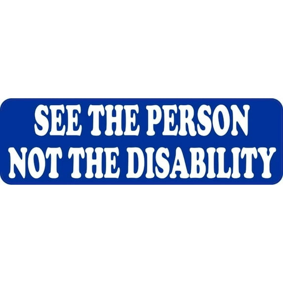 DOPASTICKER See The Person Not The Disability Stickers Car Sticker ...