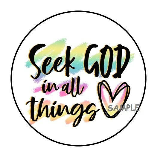 DOPASTICKER Seek God In All Things Stickers Religious Phone Decal Water ...