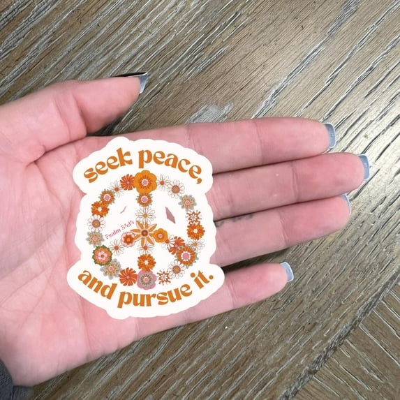 DOPASTICKER Seek Peace And Pursue It Sticker Christian Sticker Bible ...