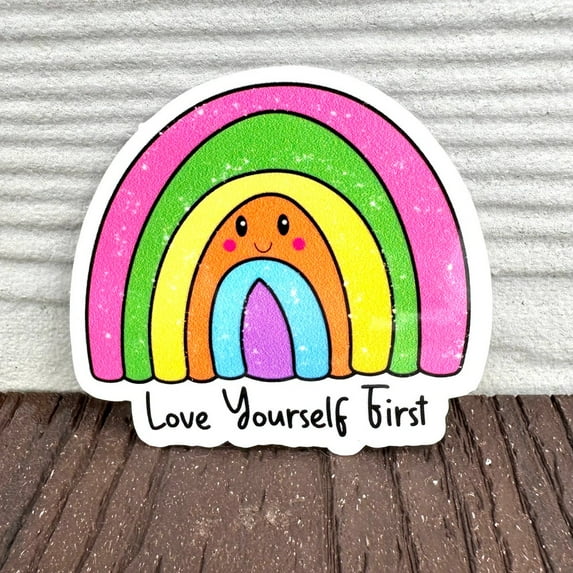DOPASTICKER Self Love, Self Love Sticker, Love Yourself, Rainbow ...