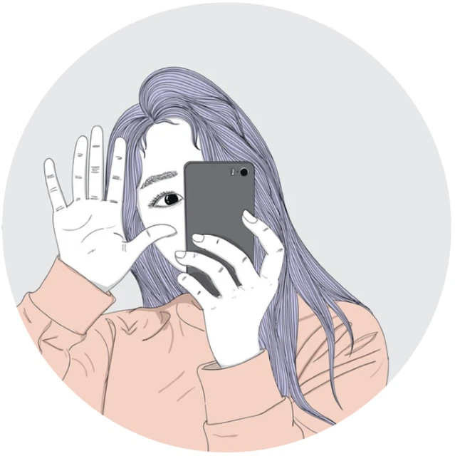 DOPASTICKER Selfie Girl Waving Sticker, Drawing Phone Decal Water ...