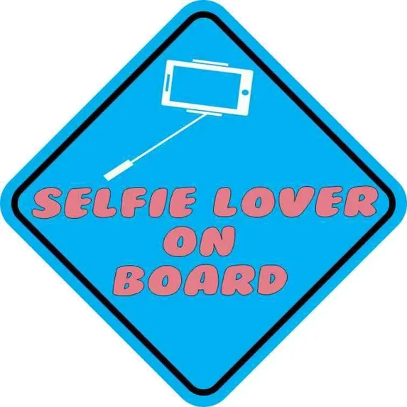 DOPASTICKER Selfie Lover On Board Sticker Phone Sticker, Latop Sticker ...