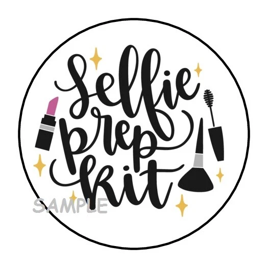 DOPASTICKER Selfie Prep Kit Stickers Lipstick Makeup Phone Decal Water ...