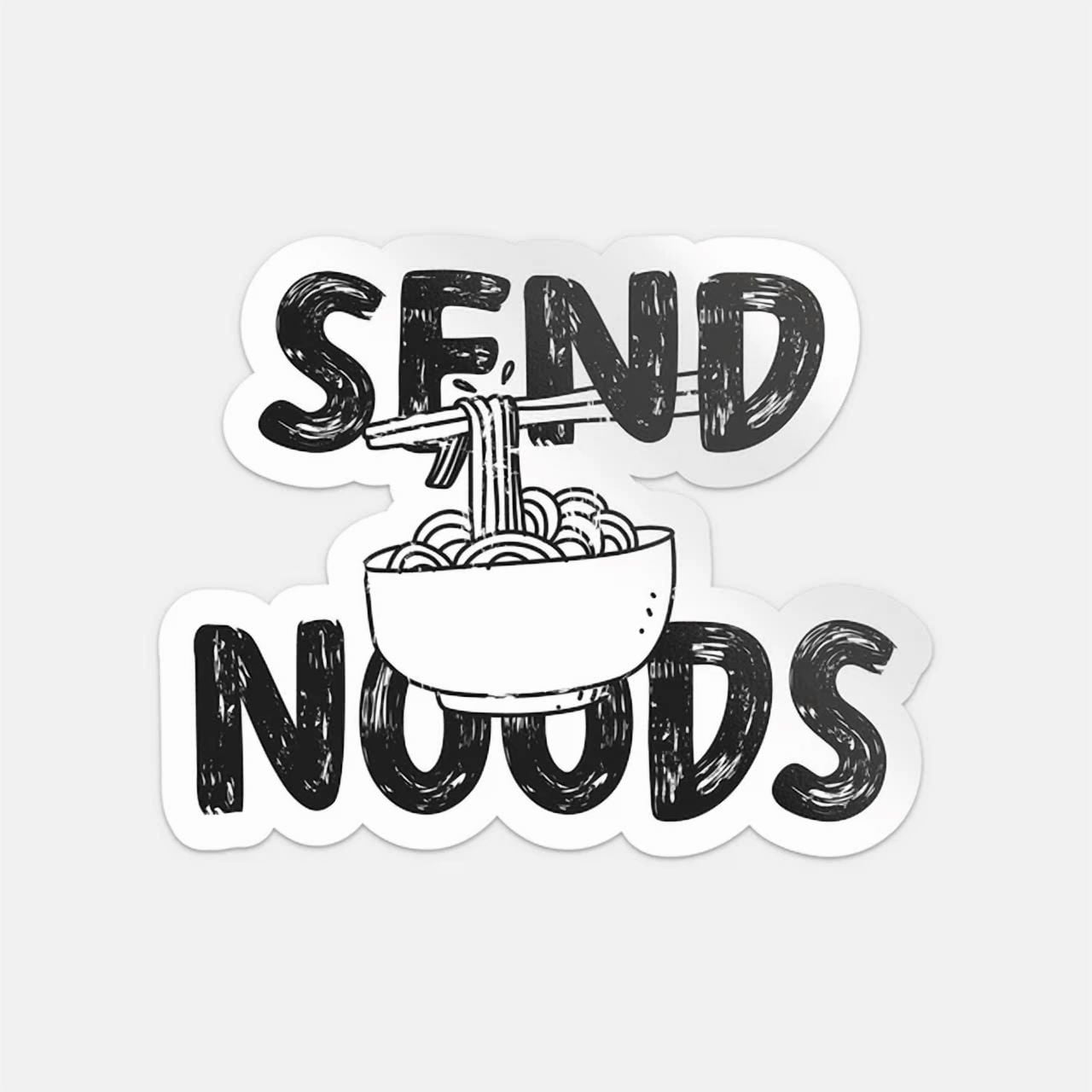 DOPASTICKER Send Noods Sticker Decal Phone Decal Water Bottle Stickers ...