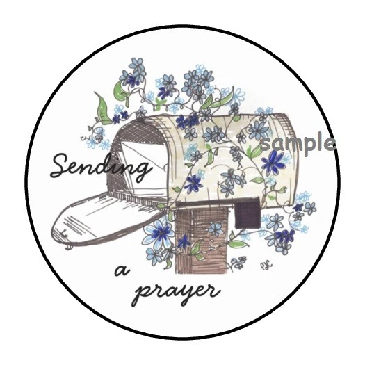 DOPASTICKER Sending A Prayer Stickers Floral Mailbox Phone Decal Water ...