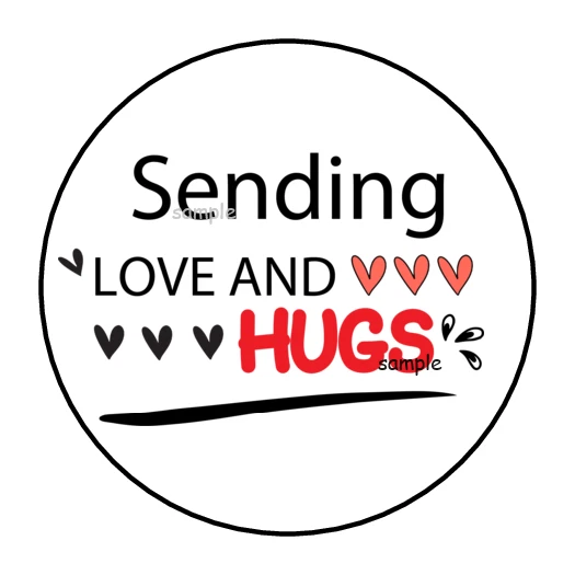 DOPASTICKER Sending Love And Hugs Stickers Hearts Phone Decal Water ...