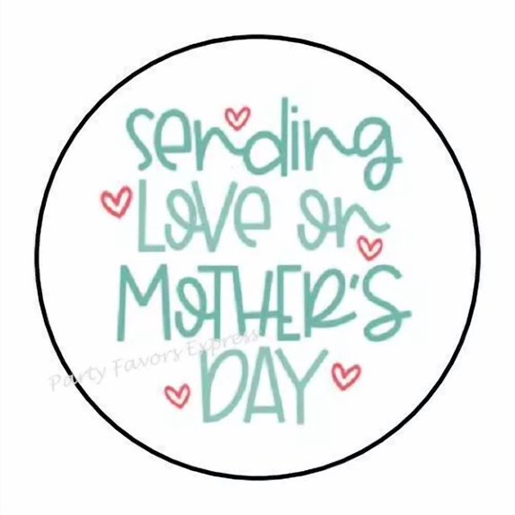 DOPASTICKER Sending Love On Mother'S Day Stickers Favors Phone Decal ...