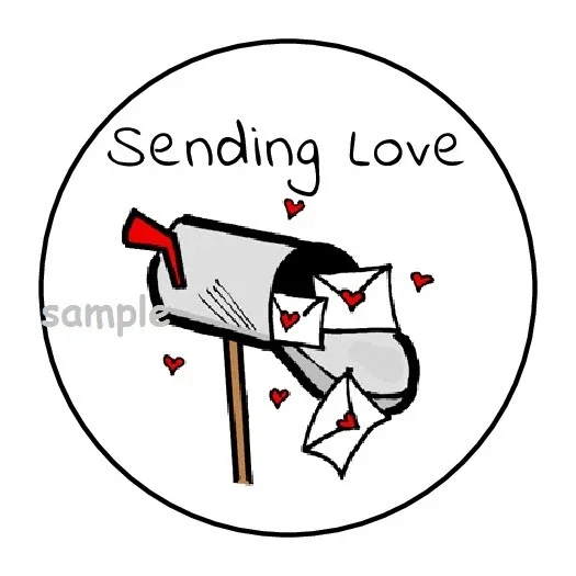 DOPASTICKER Sending Love Stickers Gifts Mailbox Heart Phone Decal Water ...