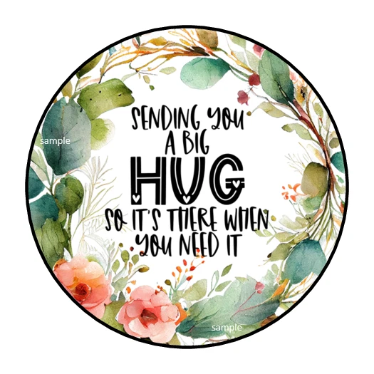 DOPASTICKER Sending You A Big Hug Stickers Floral Phone Decal Water ...