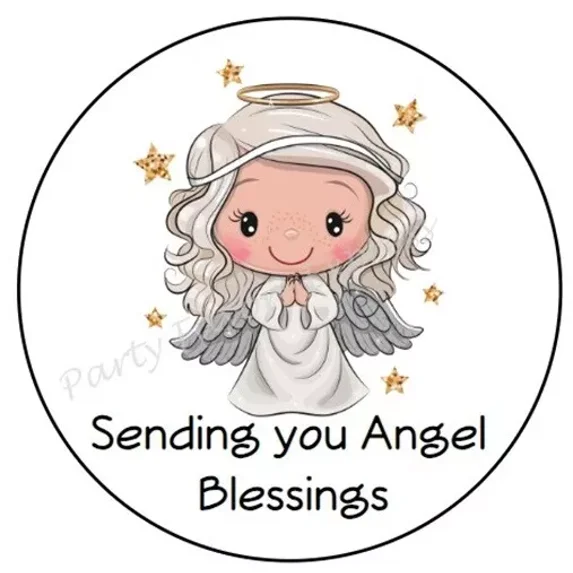 DOPASTICKER Sending You Angel Blessings Decorative Laptop, Phone ...