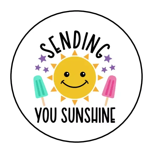 DOPASTICKER Sending You Sunshine Stickers Ice Cream Phone Decal Water ...