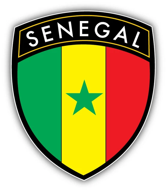 DOPASTICKER Senegal Flag Shield Label Sticker Decal Phone Decal Water Bottle Stickers, Cars ...