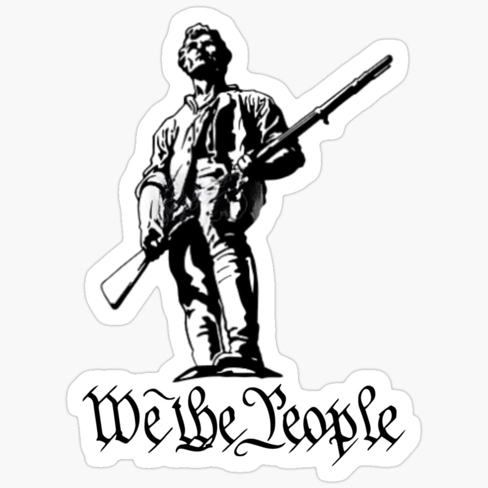 DOPASTICKER Sentinel Of Liberty: Minute Man Soldier With 'We The People ...