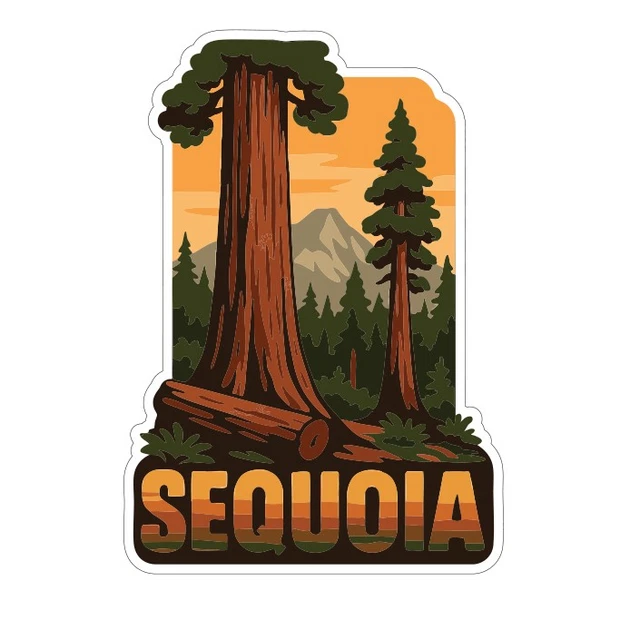 DOPASTICKER Sequoia National Park Decal Sticker - Us National Parks ...