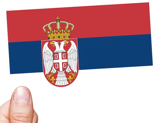 DOPASTICKER Serbia Flag Sticker Decal Phone Decal Water Bottle Stickers ...