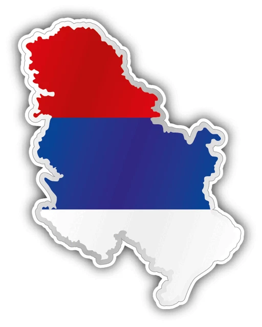 DOPASTICKER Serbia Map Flag Sticker Decal Phone Decal Water Bottle ...