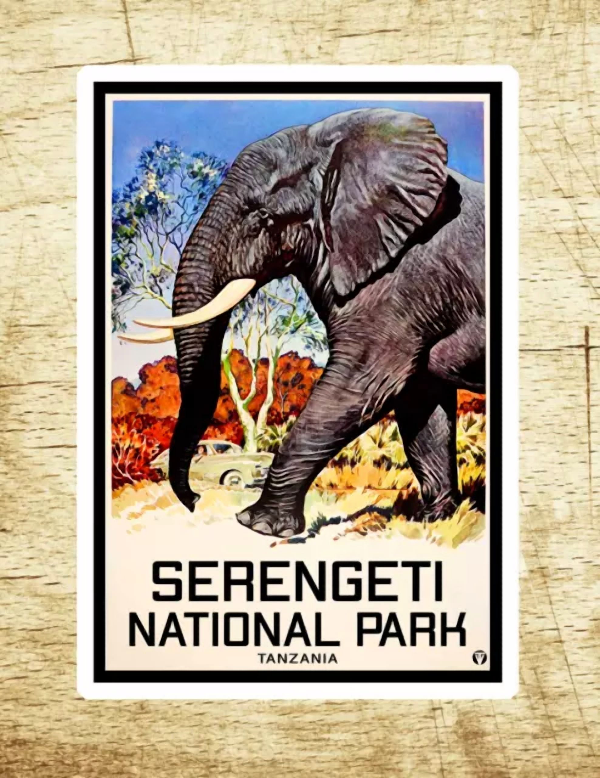 DOPASTICKER Serengeti National Park Decal Tanzania Elephant Africa ...