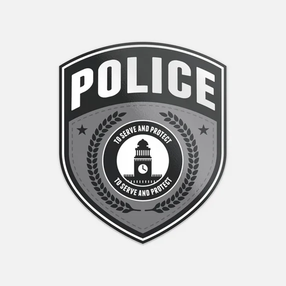 DOPASTICKER Serve And Protect Police Emblem Sign Sticker Decal Phone ...