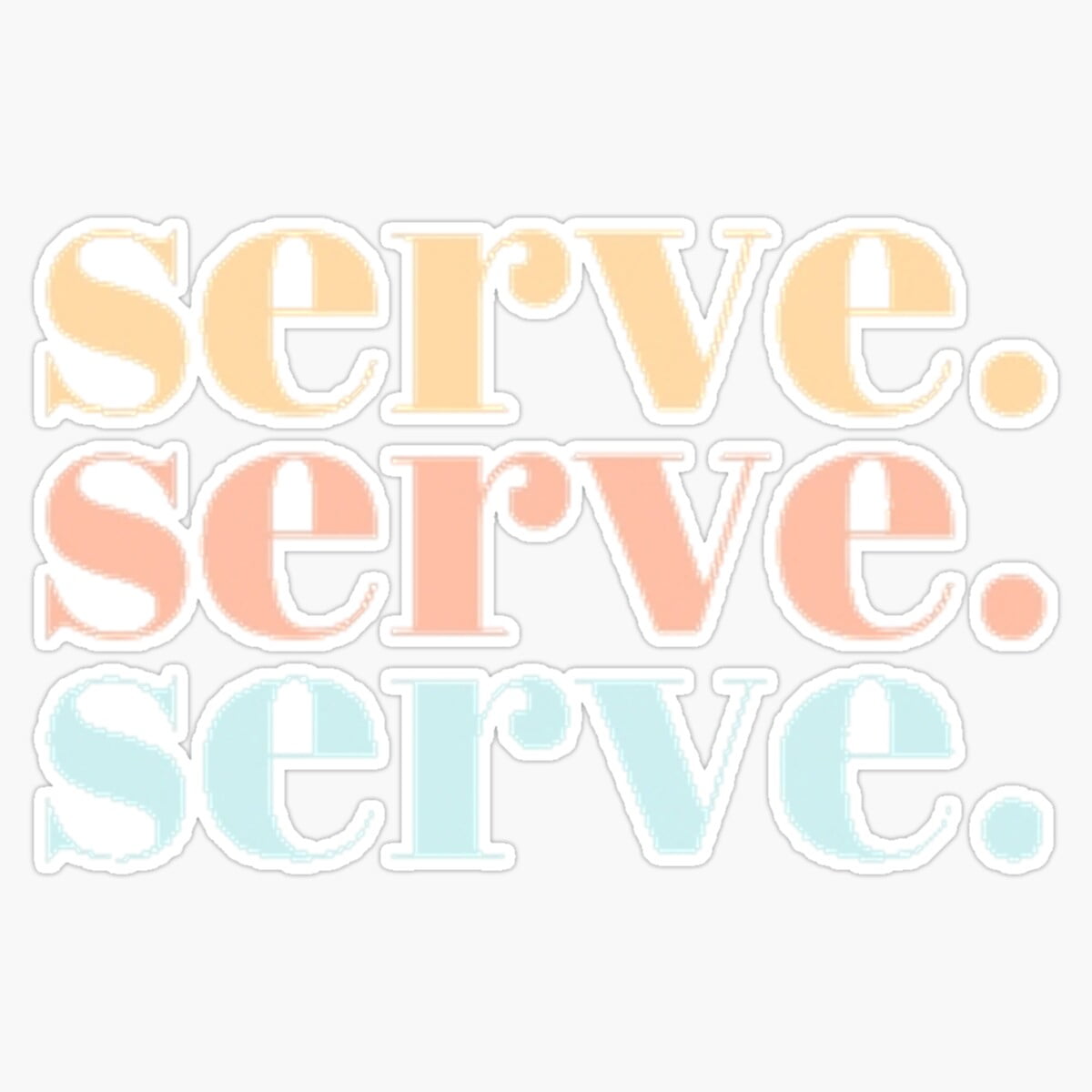 DOPASTICKER Serve. Sticker, Phone Sticker Water Bottle Sticker Car ...