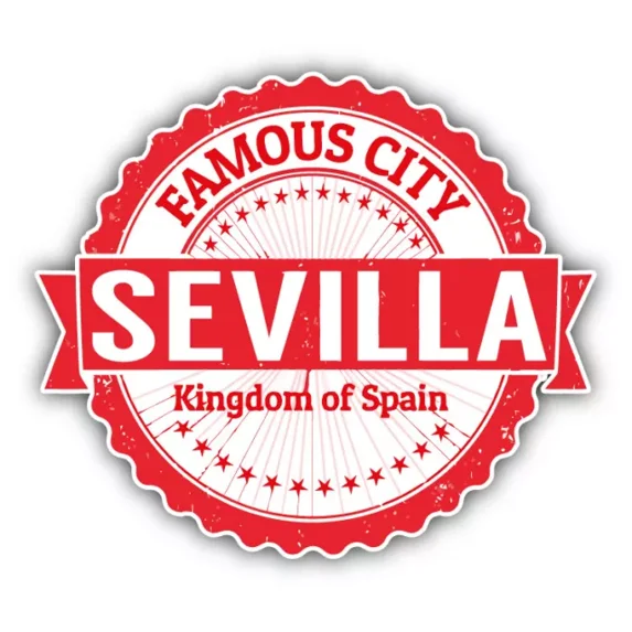 DOPASTICKER Sevilla City Spain Grunge Travel Stamp Sticker Decal Phone ...