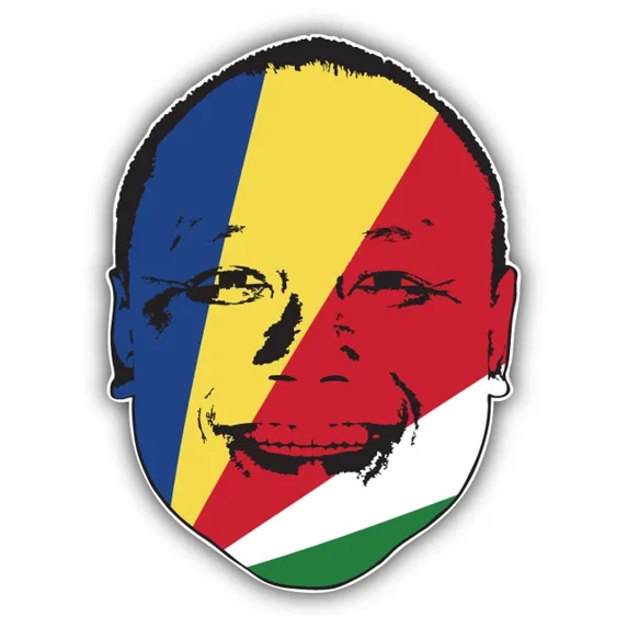 DOPASTICKER Seychelles Flag Man Face Sticker Decal Phone Decal Water ...