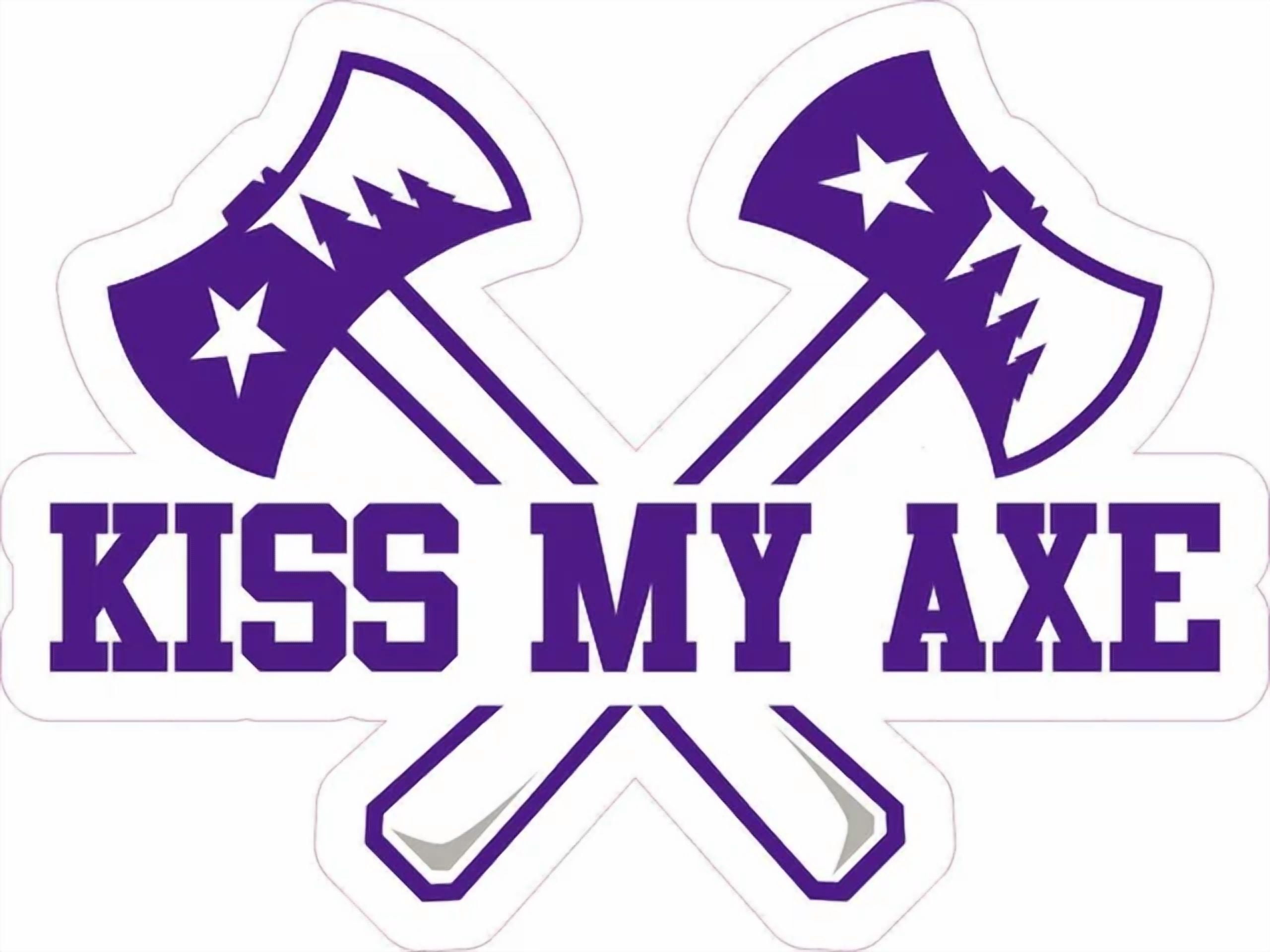 DOPASTICKER Sfa Kiss My Axe Sticker Phone Sticker, Latop Sticker, Lover ...