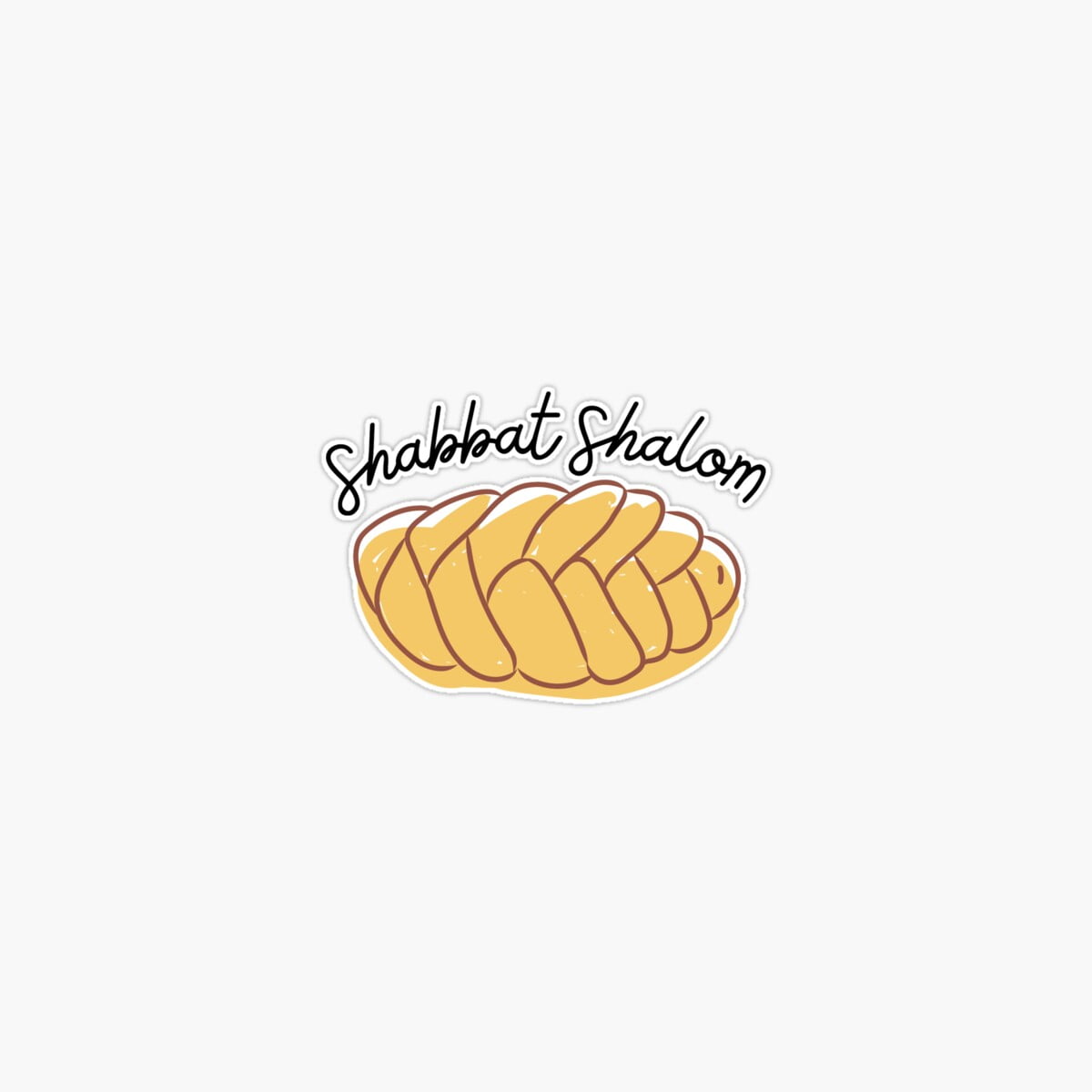 DOPASTICKER Shabbat Shalom Challah Sticker, Phone Sticker Car Stickers ...