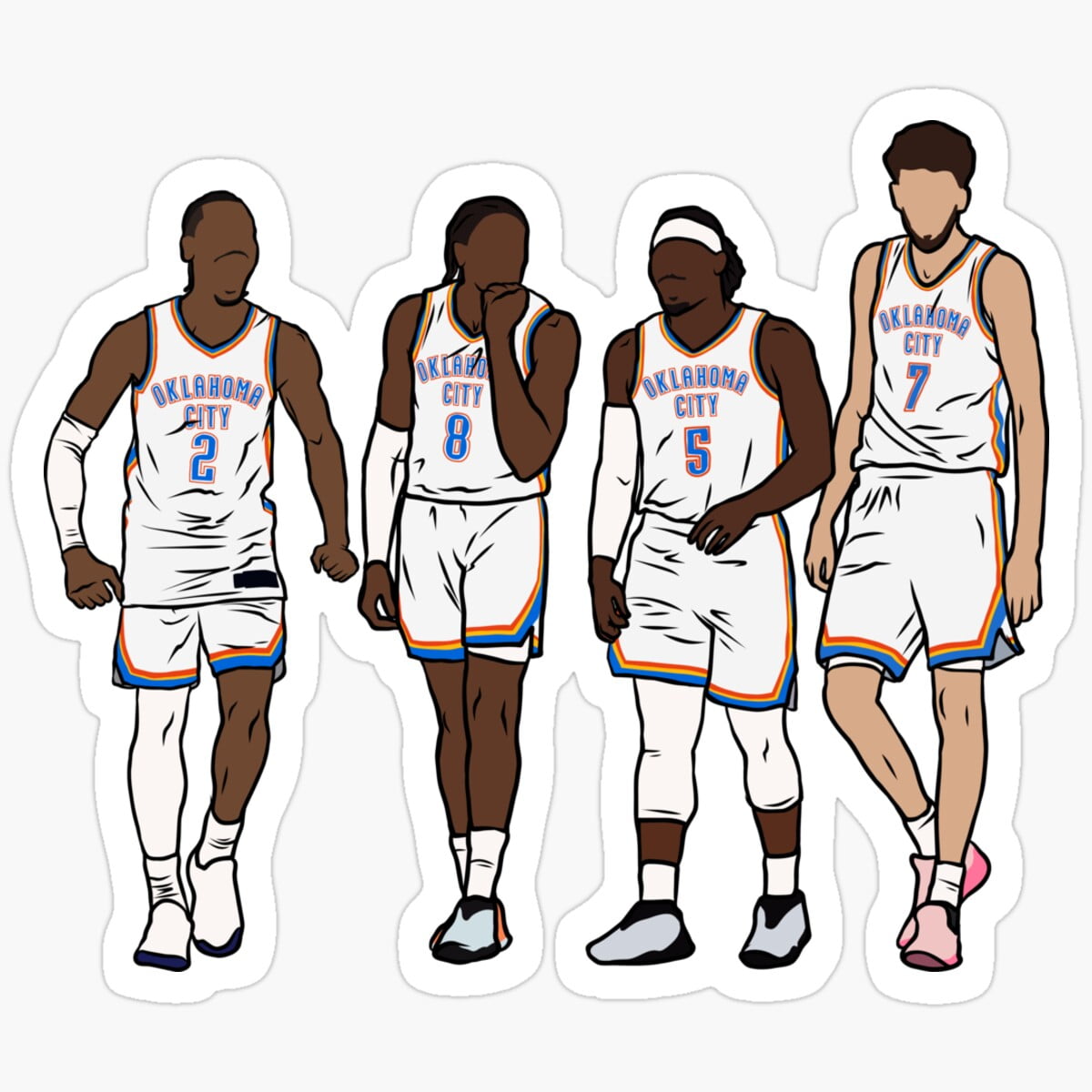 DOPASTICKER Shai, J-Dub, Lu Dort & Chet Sticker. Gift You - Decorate ...