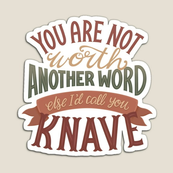 DOPASTICKER Shakespeare Insult - Call You Knave - Quote Only Sticker ...
