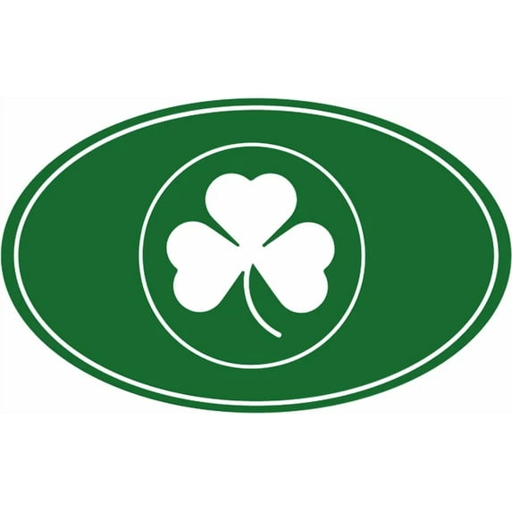 DOPASTICKER Shamrock Green Oval Car Sticker Phone Water Bottle Stickers ...