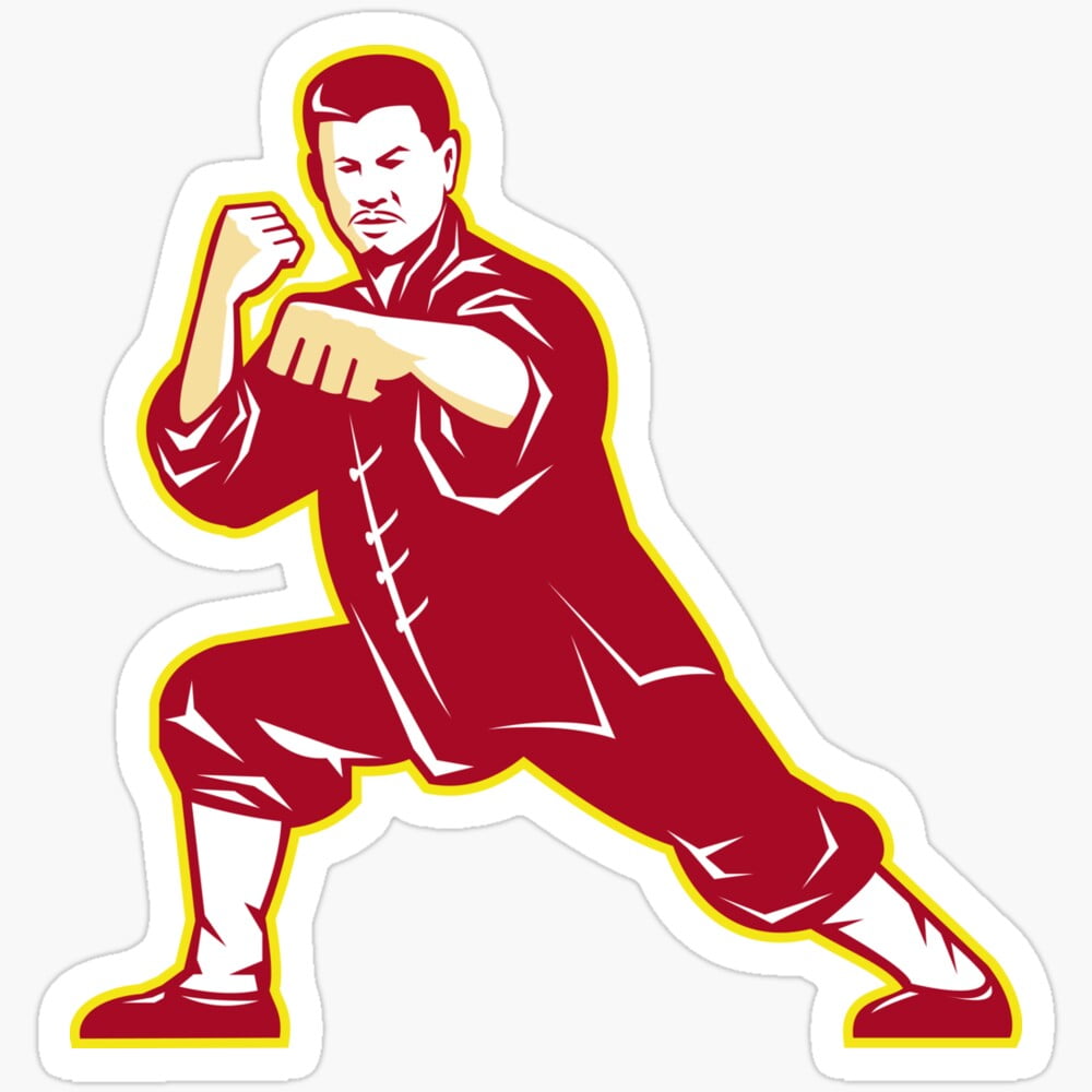 DOPASTICKER Shaolin Kung Fu Martial Arts Master Retro Sticker Phone ...
