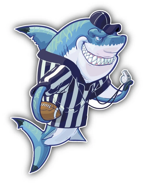 DOPASTICKER Shark Referee Sticker Decal Phone Decal Water Bottle ...
