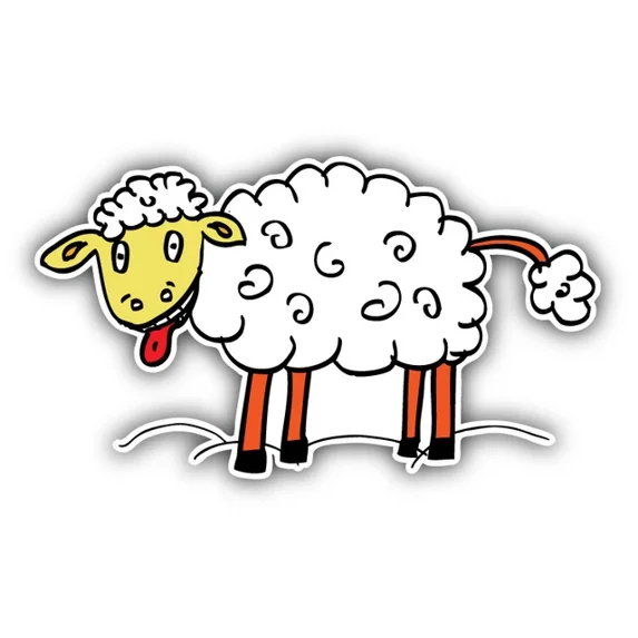 DOPASTICKER Sheep Sketch Sticker Decal Phone Decal Water Bottle ...