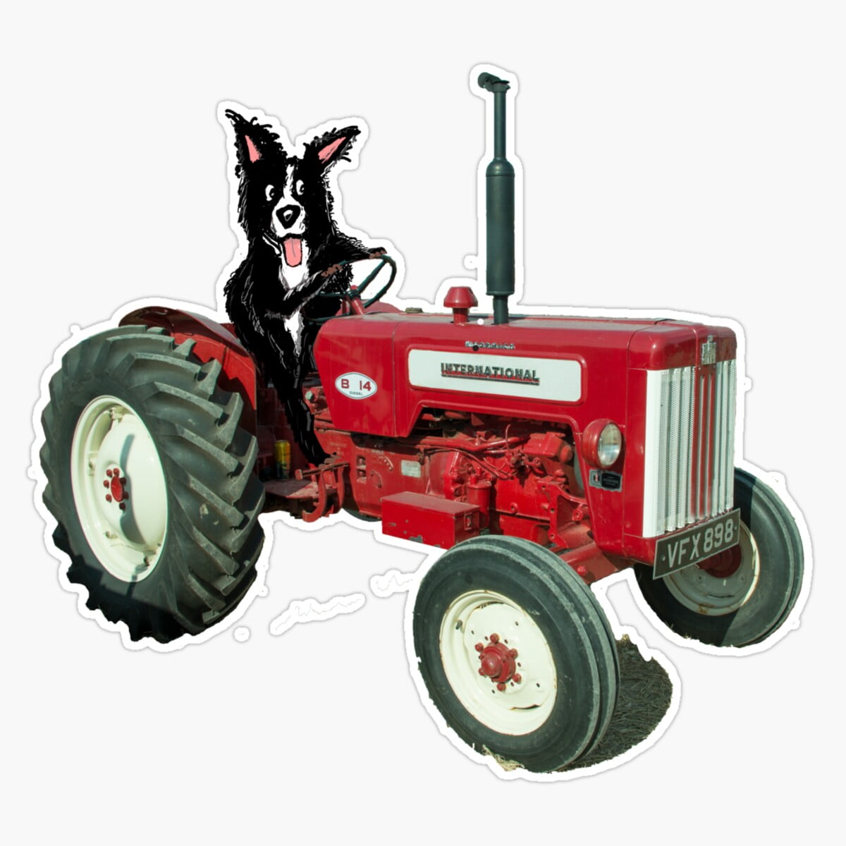 DOPASTICKER Sheepdog Tractor Sticker, Phone Sticker Car Stickers ...