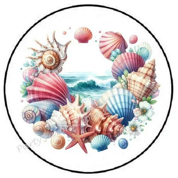 DOPASTICKER Shell Beach Seashells Decorative Laptop, Phone Stickers ...