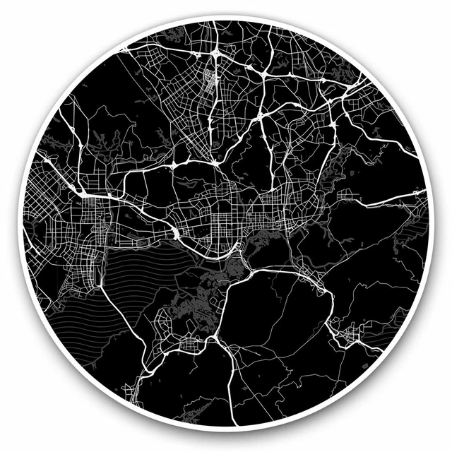 DOPASTICKER Shenzhen China City Map Travel Cool Gift Decorative Laptop ...